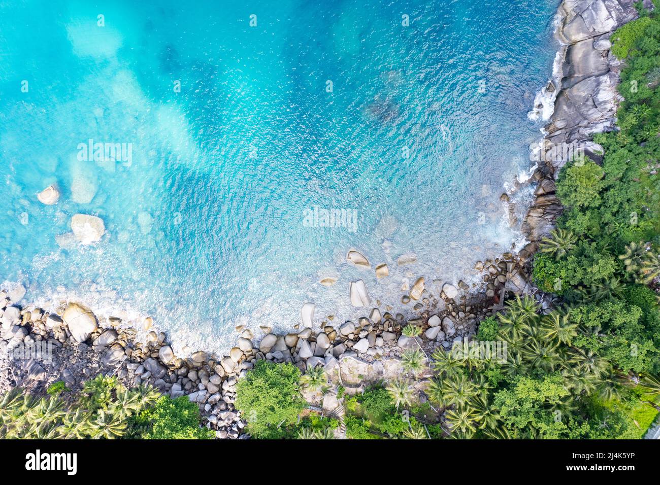 Amazing top view seashore Aerial view of Tropical sea in the beautiful ...