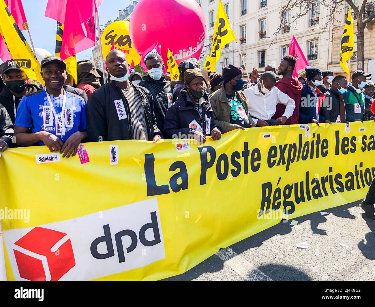 Paris, France, Crowd African Migrants, Sans Papiers, People ...