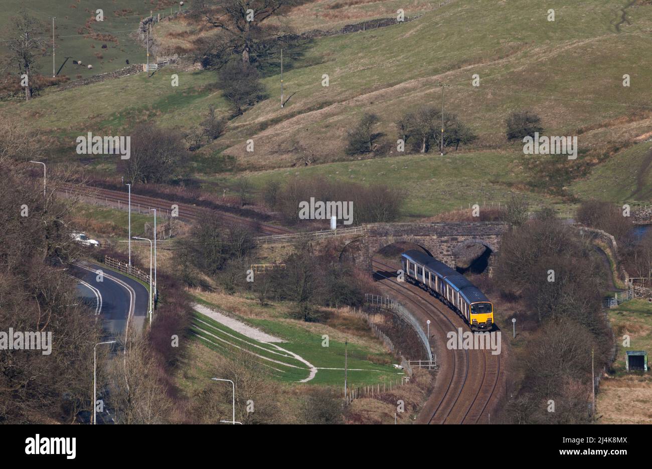 Northern Rail class 150 diesel trains 150115 + 150143 passing ...