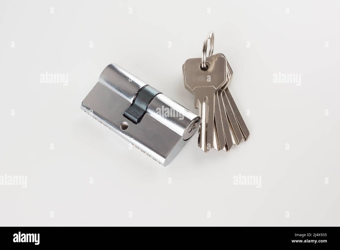 door lock cell isolated on white background Stock Photo - Alamy