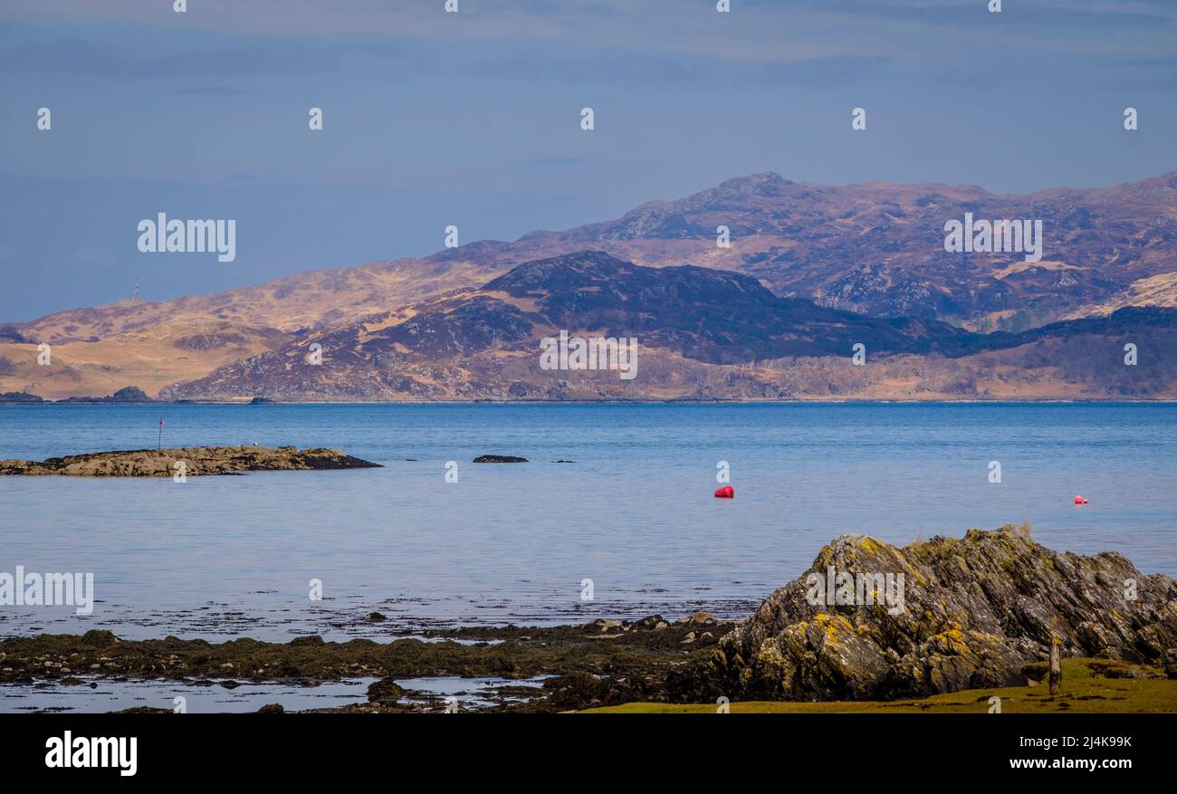 Looking out to see from the bay at Glenuig, highlands of Scotland Stock ...