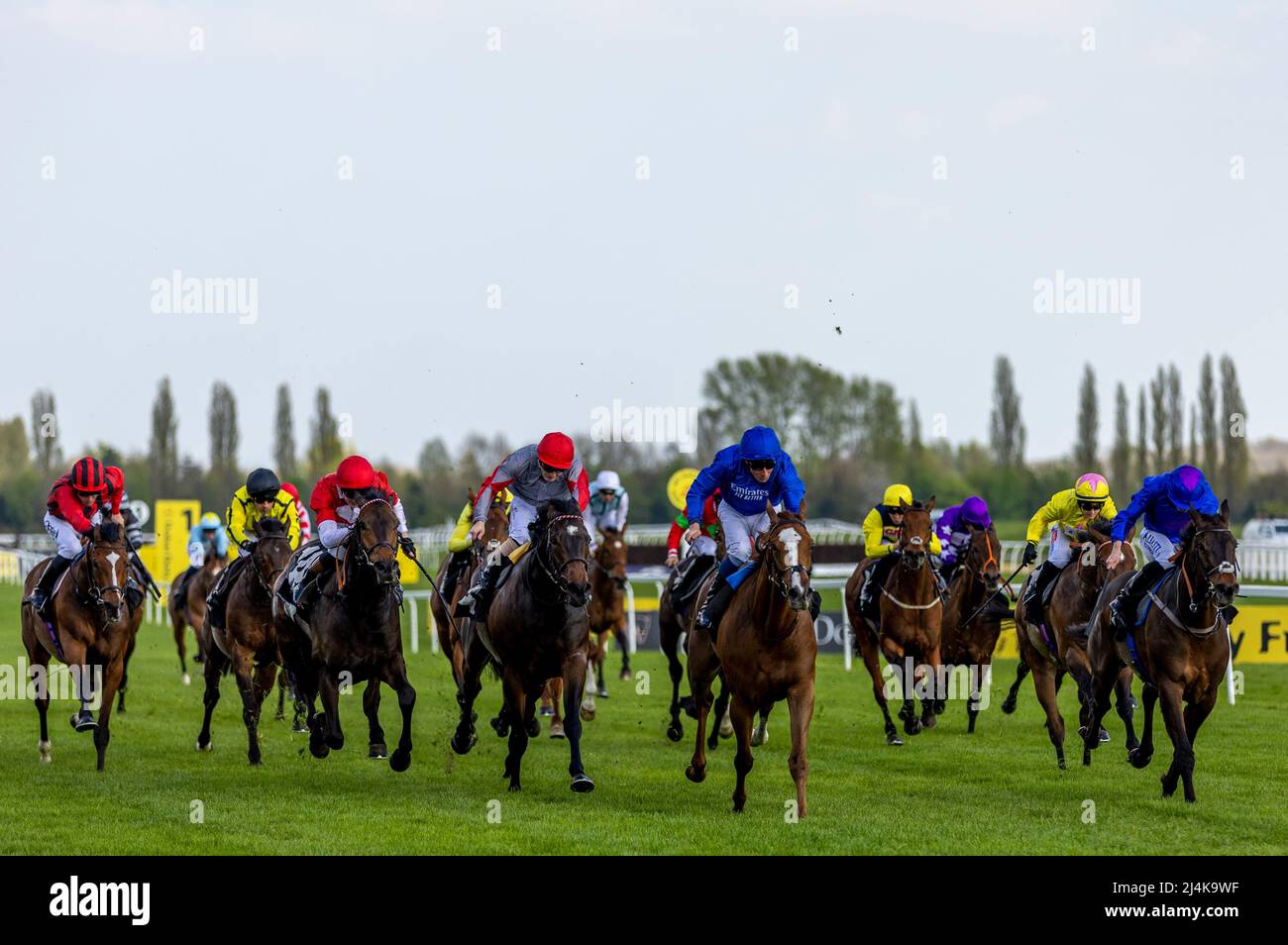 Modern News ridden on jockey William Buick (centre) winning the ...