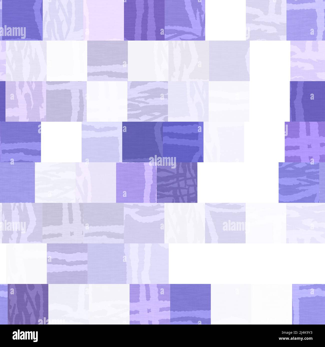 Random patchwork purple mosaic pixel grid seamless pattern. Modern ...