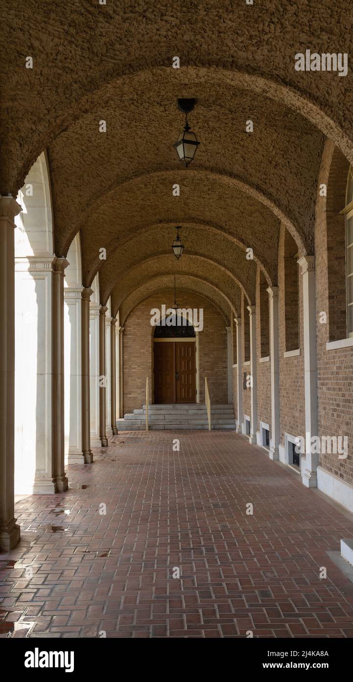 External corridor on the campus of Texas Tech University Stock Photo ...