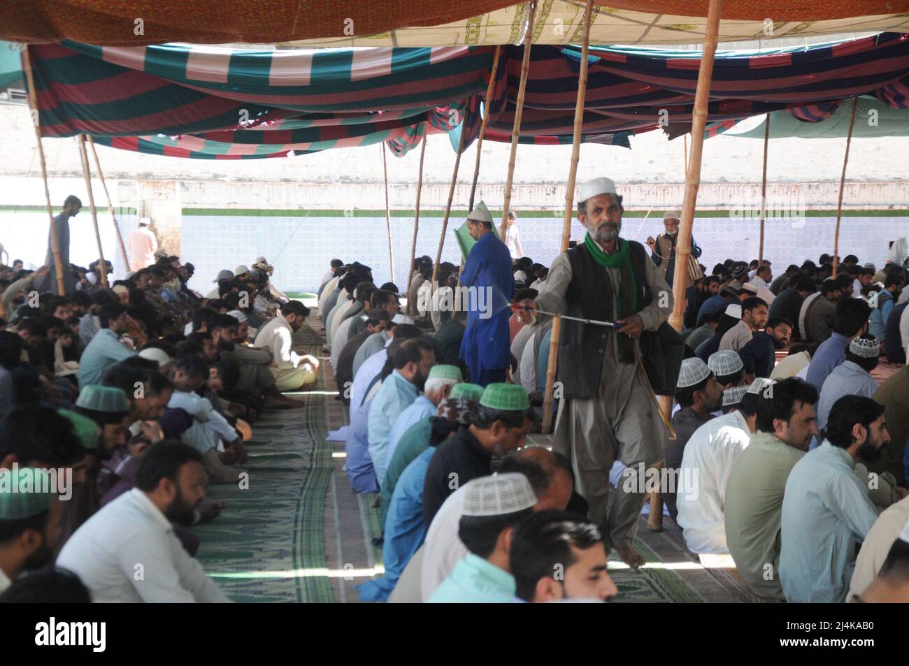 Muslim devotees are offering Friday (JUMMA) prayers during the holy ...