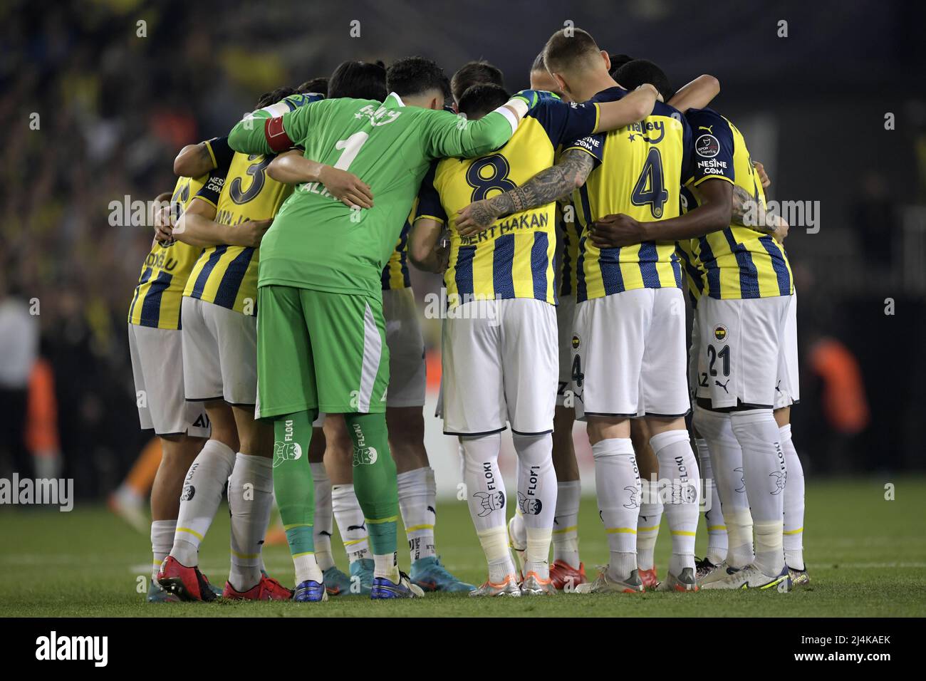 ISTANBUL - Fenerbahce players at the start of the match during the ...