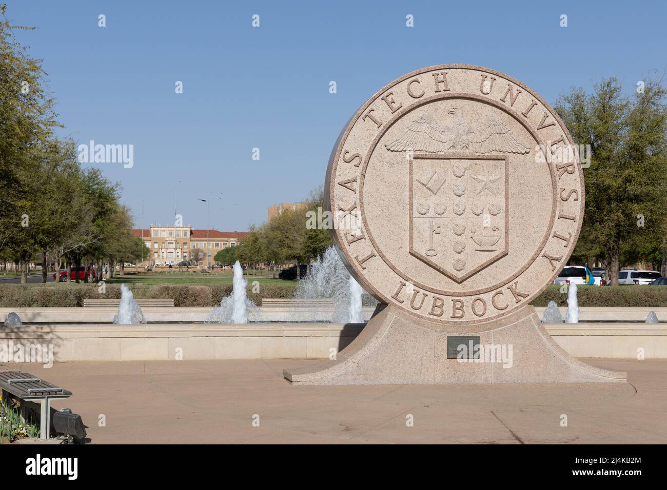 Landmark marking the entrance to Texas Tech University Stock Photo - Alamy