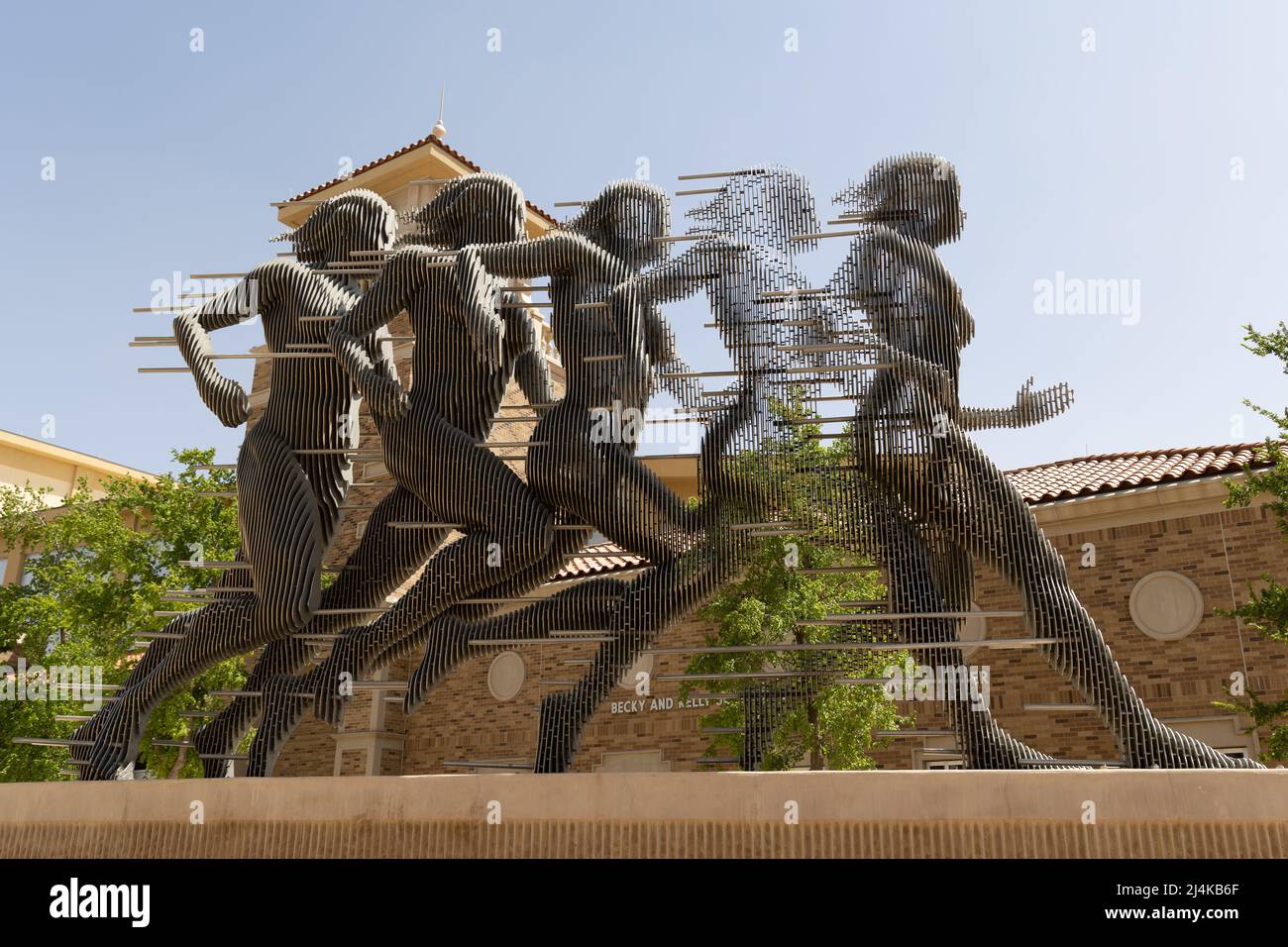 Female track memorial on the campus of Texas Tech University Stock ...