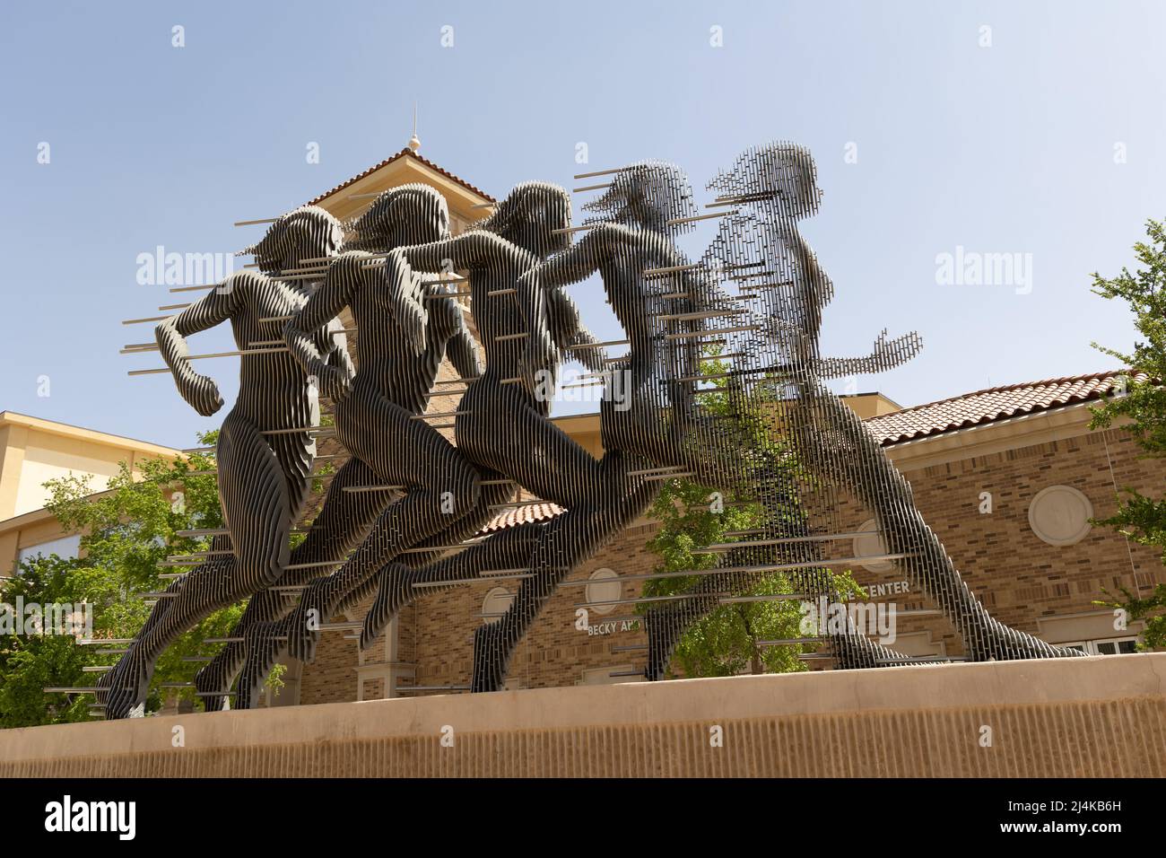 Female track memorial on the campus of Texas Tech University Stock ...