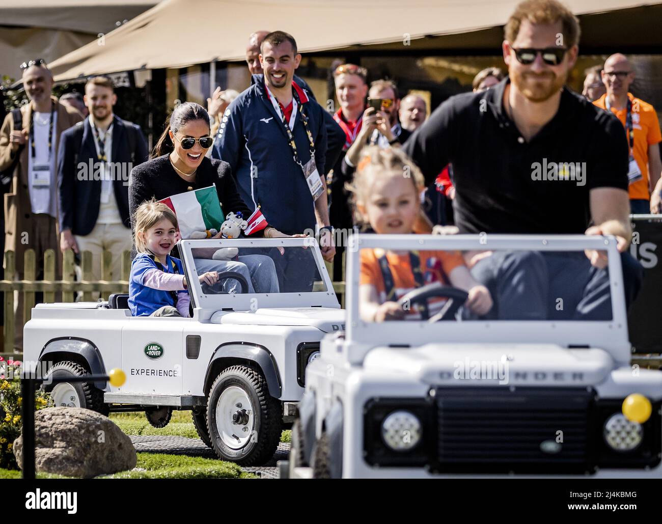 THE HAGUE - The Duke and Duchess of Sussex, Prince Harry and his wife ...