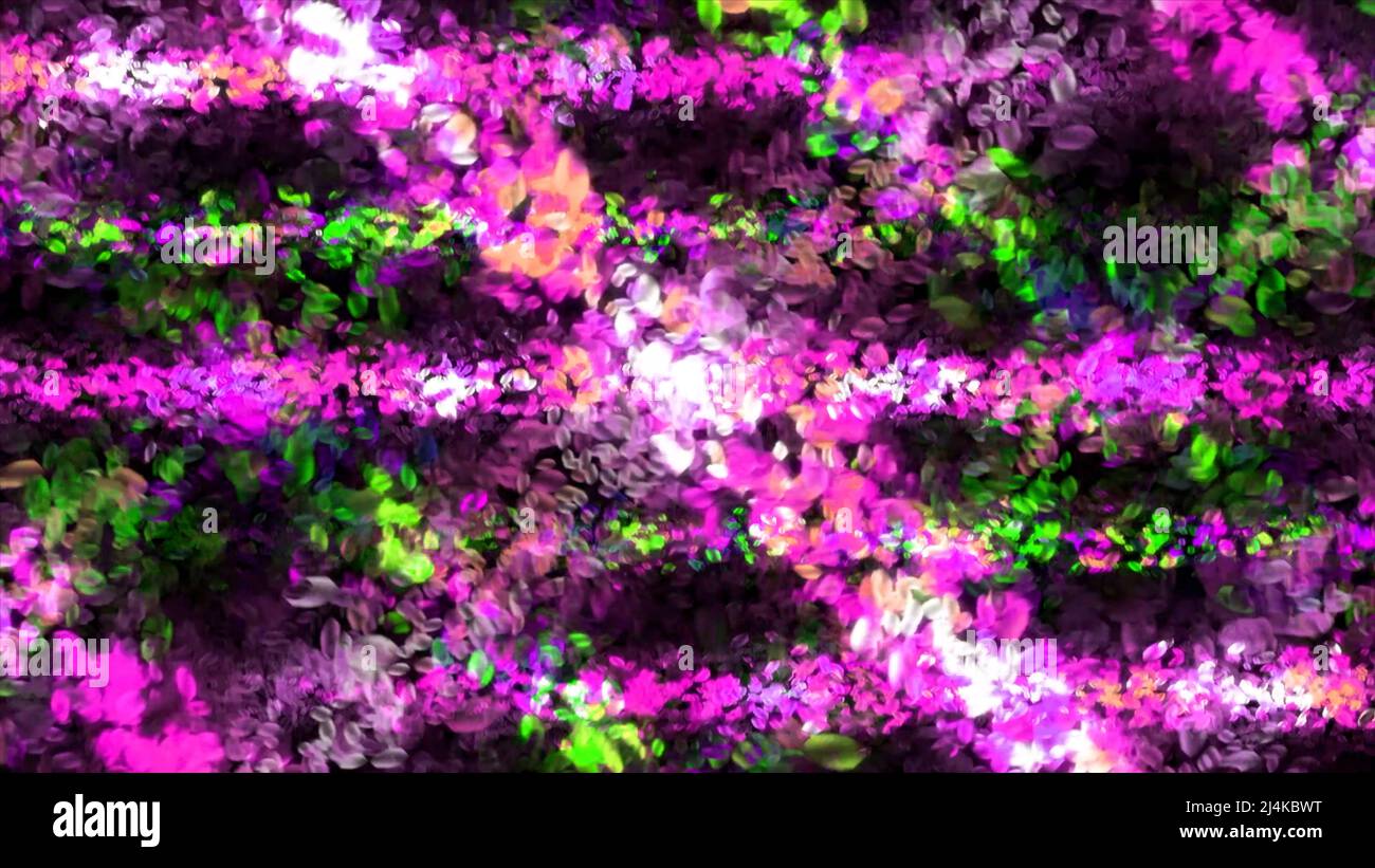 Crossed streams of light and energy streams of green and purple colors ...