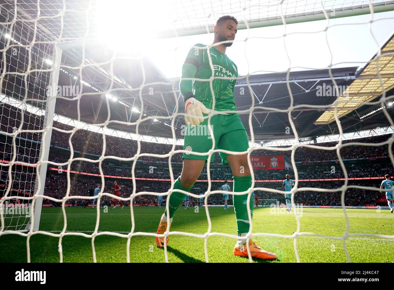 Manchester City goalkeeper Zack Steffen appears dejected after ...