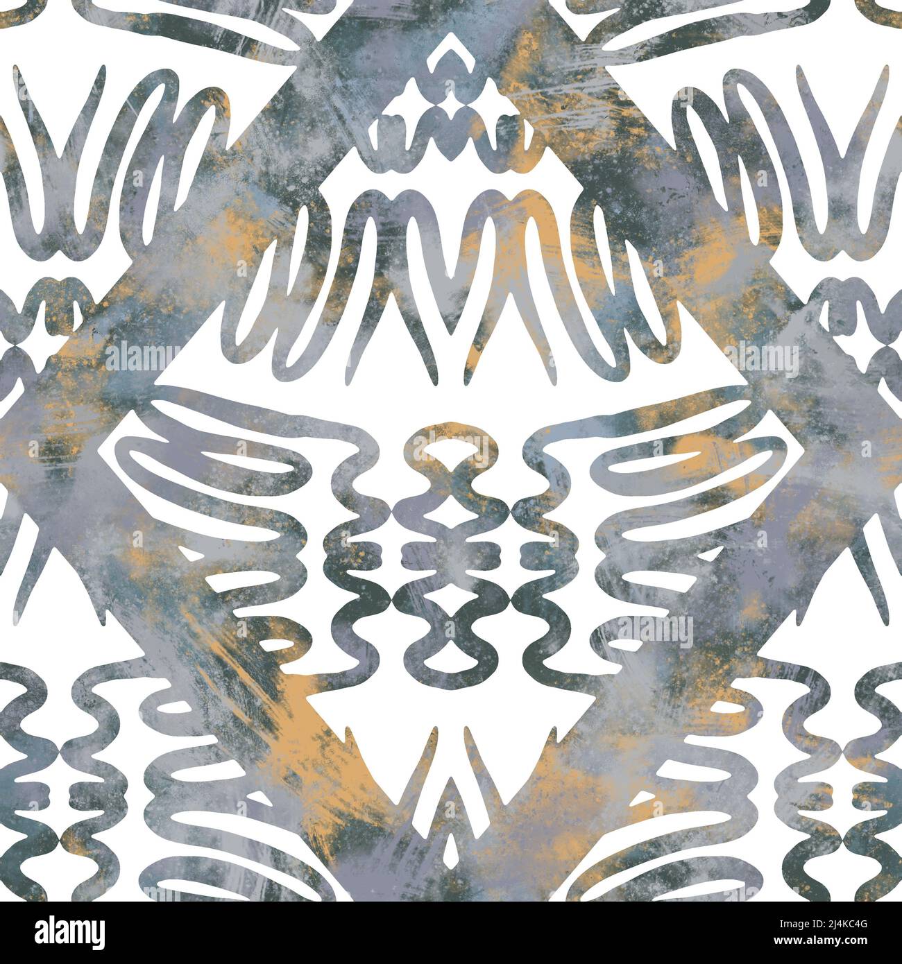 Seamless neutral and white grungy classic abstract surface pattern ...