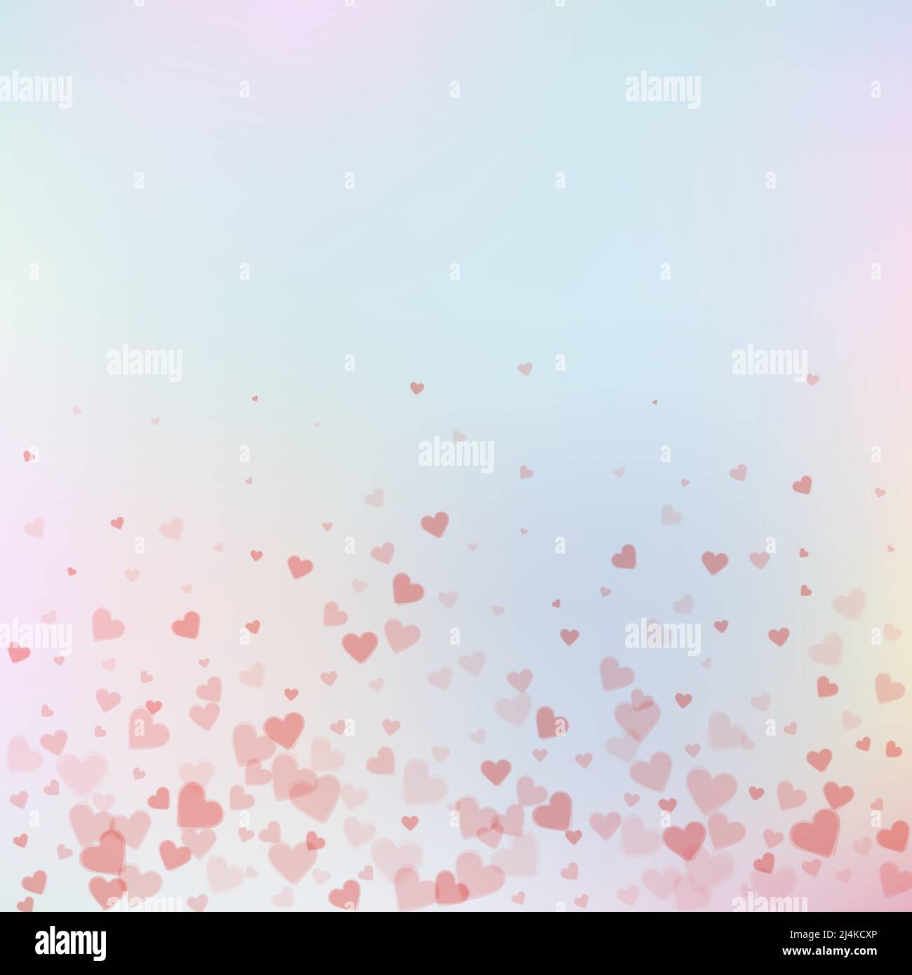Red heart love confettis. Valentine's day gradient indelible background ...