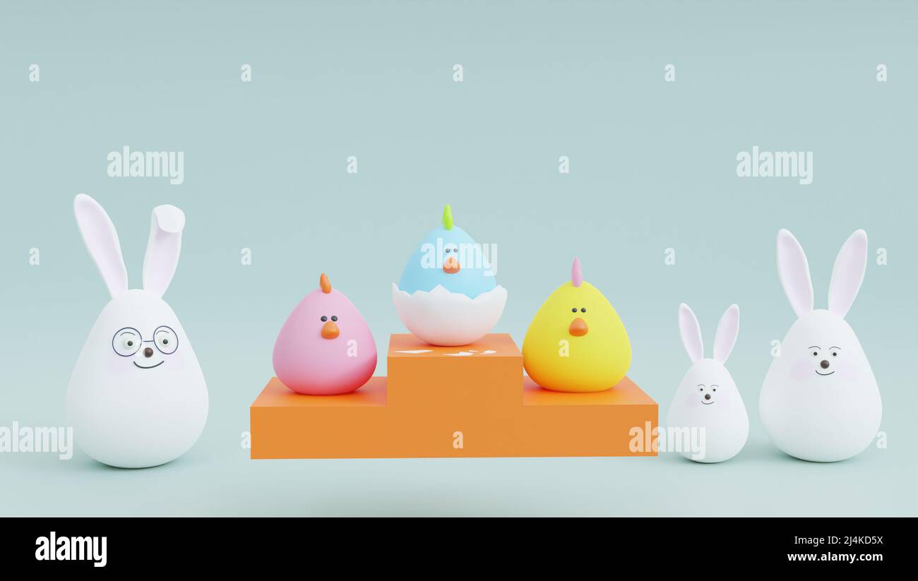 the concept of fun competitions. festive background for easter, easter ...