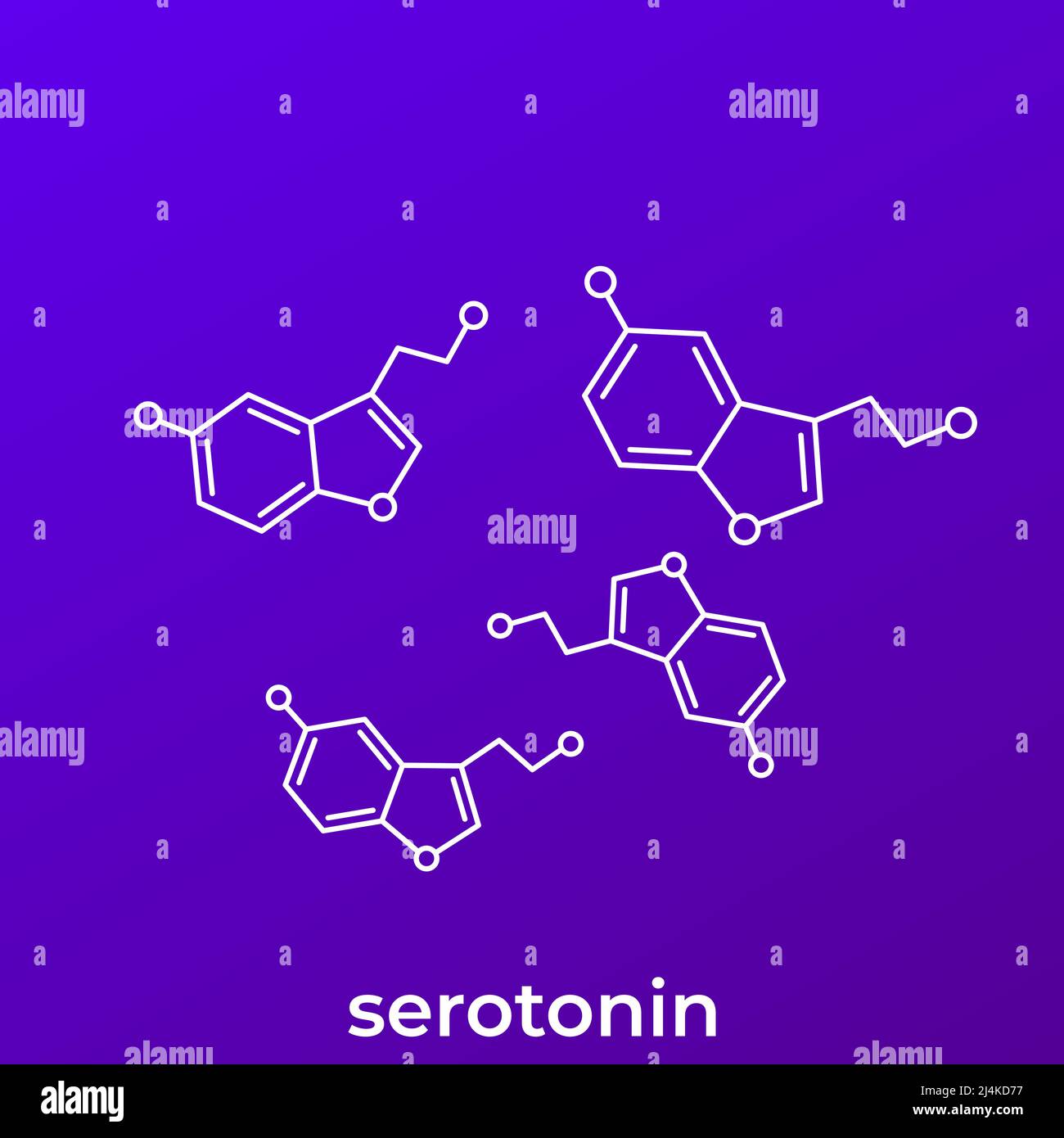 Serotonin hormone molecules, vector illustration Stock Vector Image ...