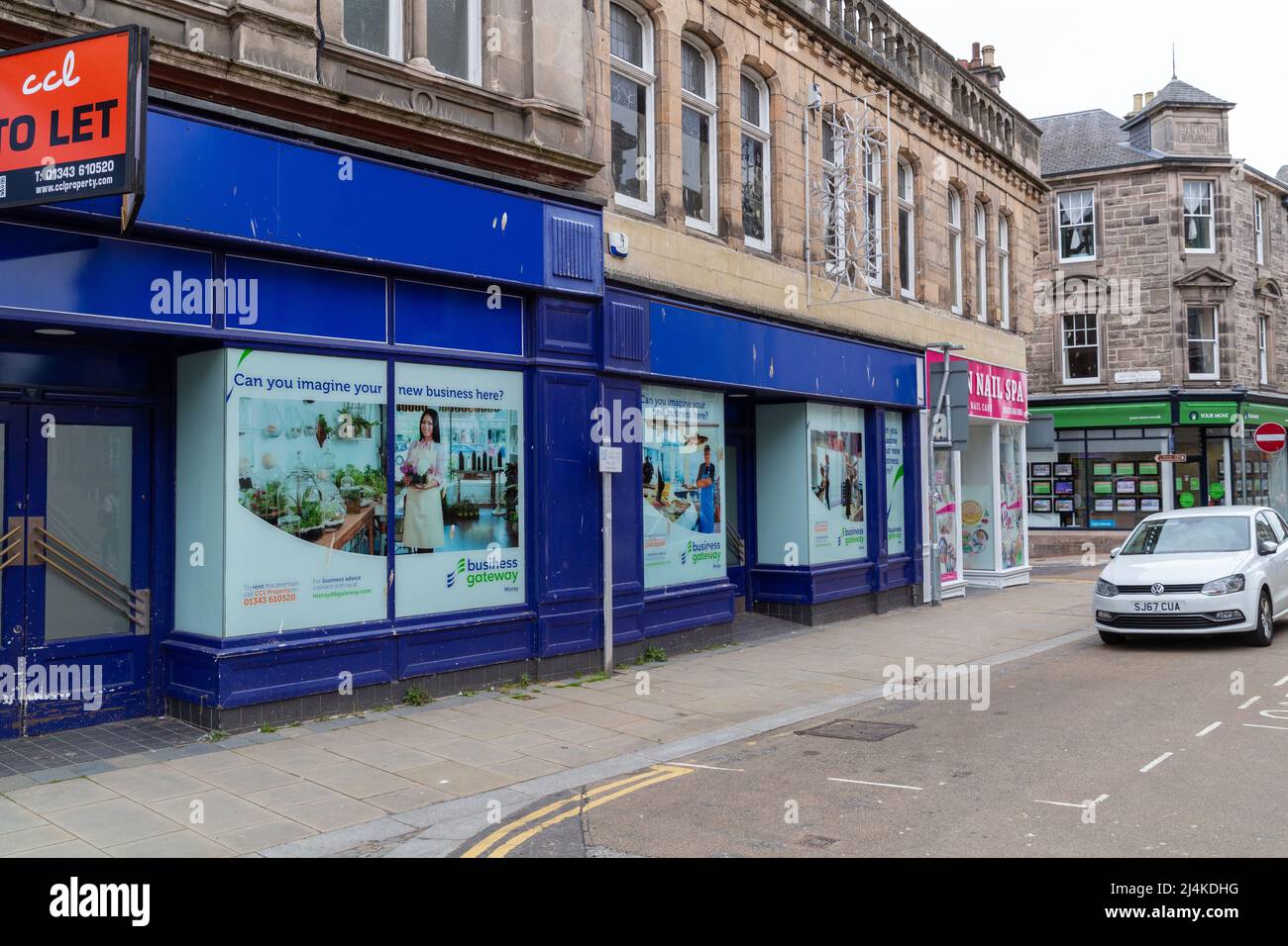 Elgin High Street Stock Photo - Alamy