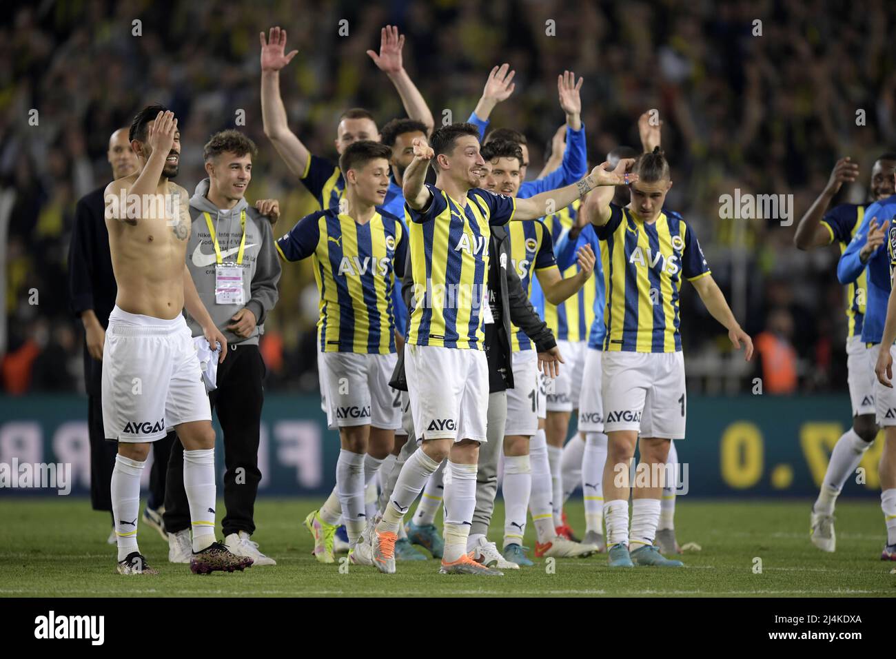 ISTANBUL - Fenerbahce celebrates victory during the Turkish Superliga ...