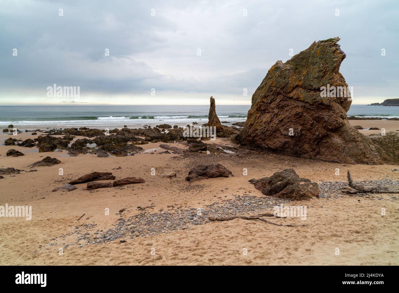 Cullen Beach, Scotland Stock Photo - Alamy