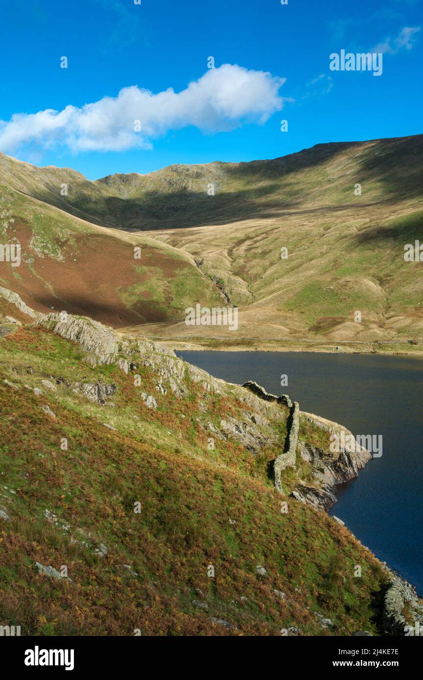 Nan Bield Pass from the reservoir Kentmere Cumbria Stock Photo - Alamy
