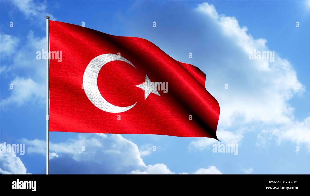 Seamless loop animation turkey flag hi-res stock photography and images ...