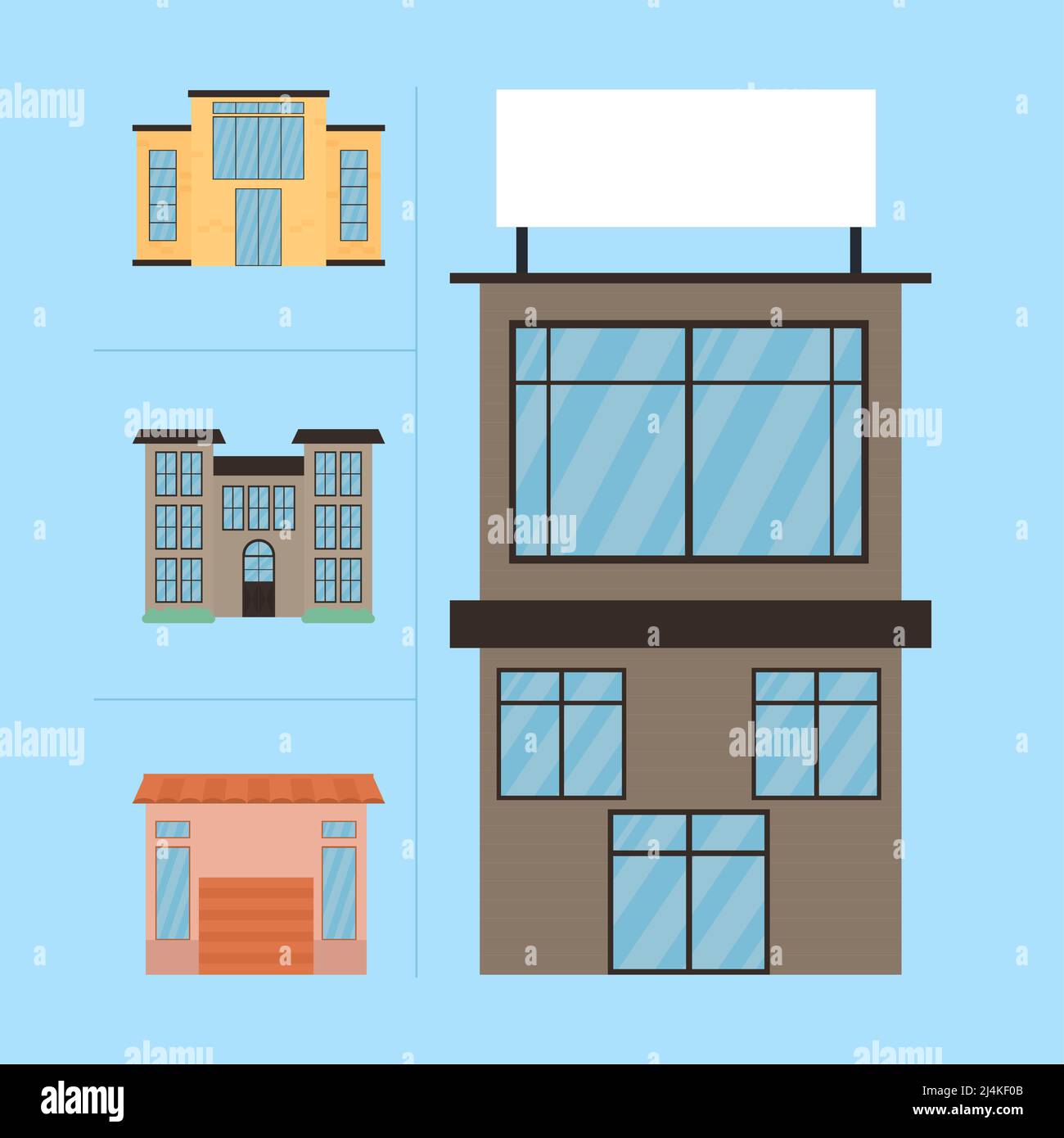 modern buildings icon set Stock Vector Image & Art - Alamy