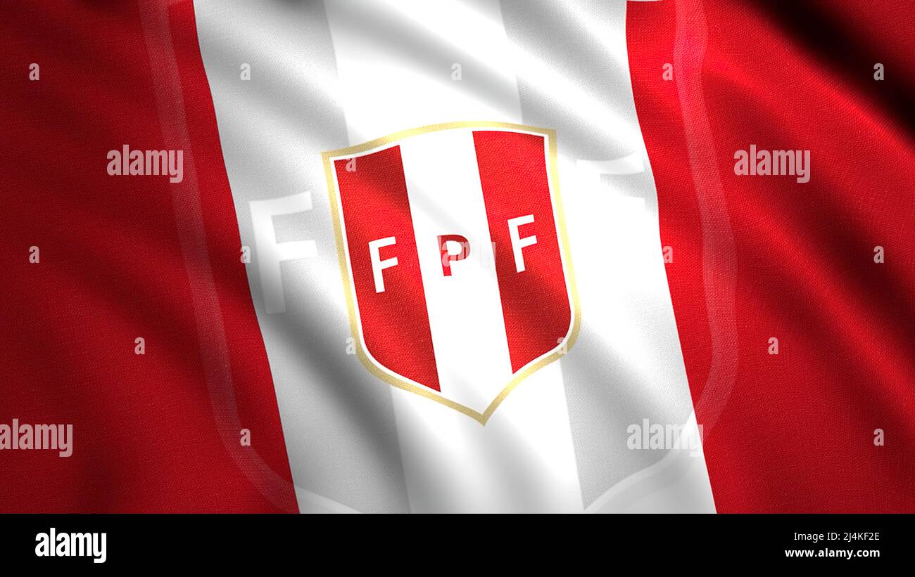 Peru national football team flag with wide red and white stripes and ...