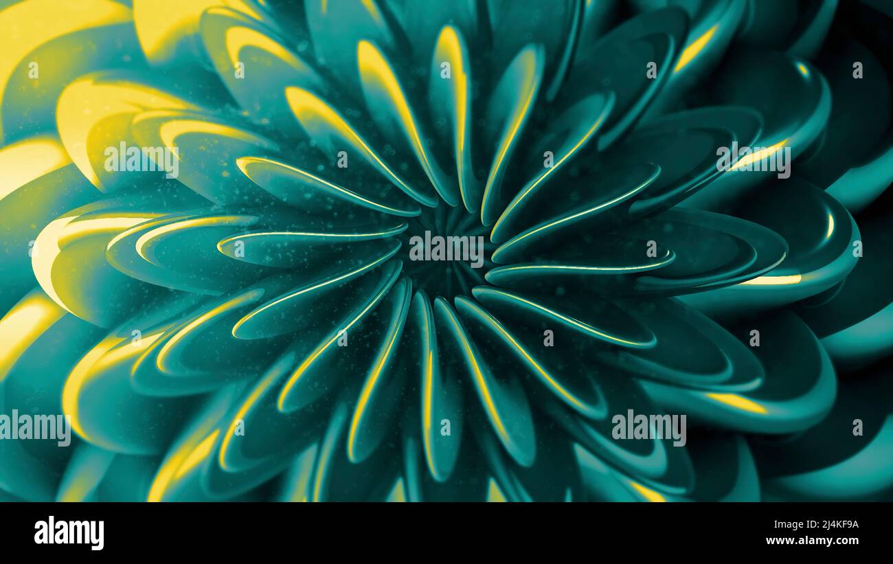 3D pattern of moving flower with hypnotic effect. Motion. Hypnotic 3d ...