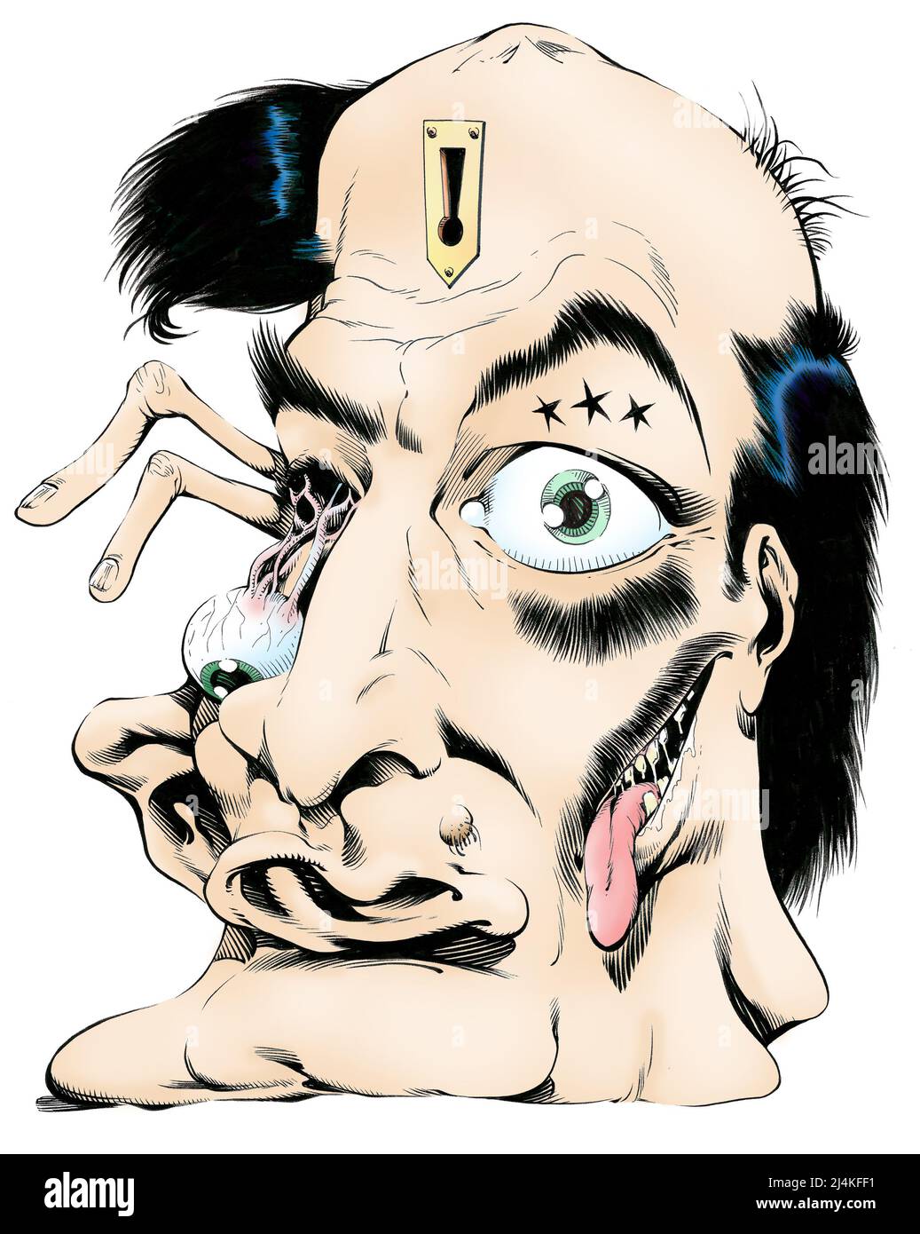 Line drawing head face Cut Out Stock Images & Pictures - Alamy