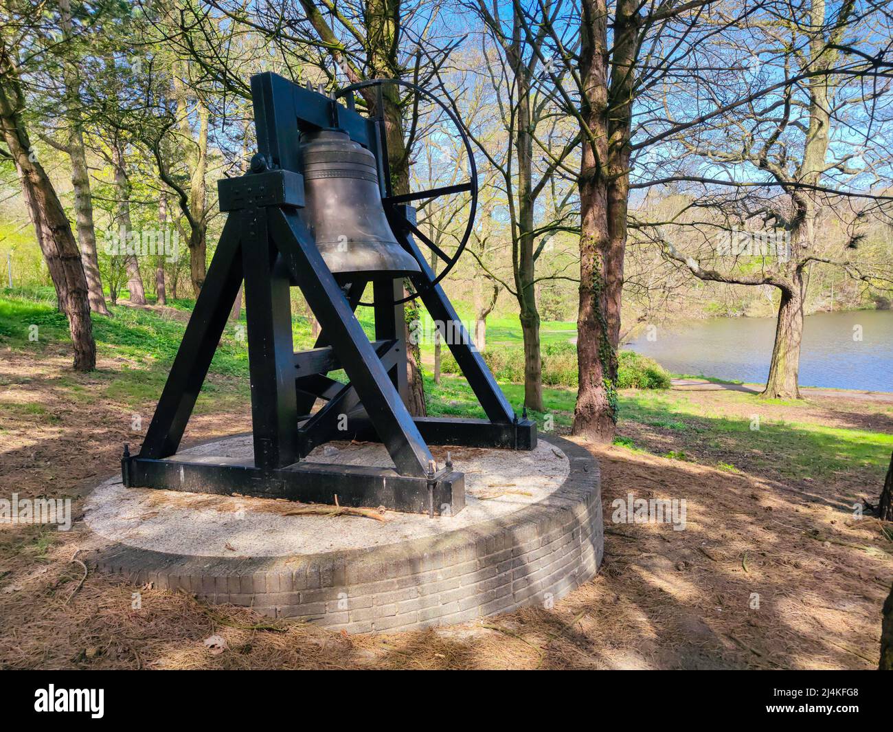 Large bell at the Indies monument in The Hague, The Netherlands Stock ...