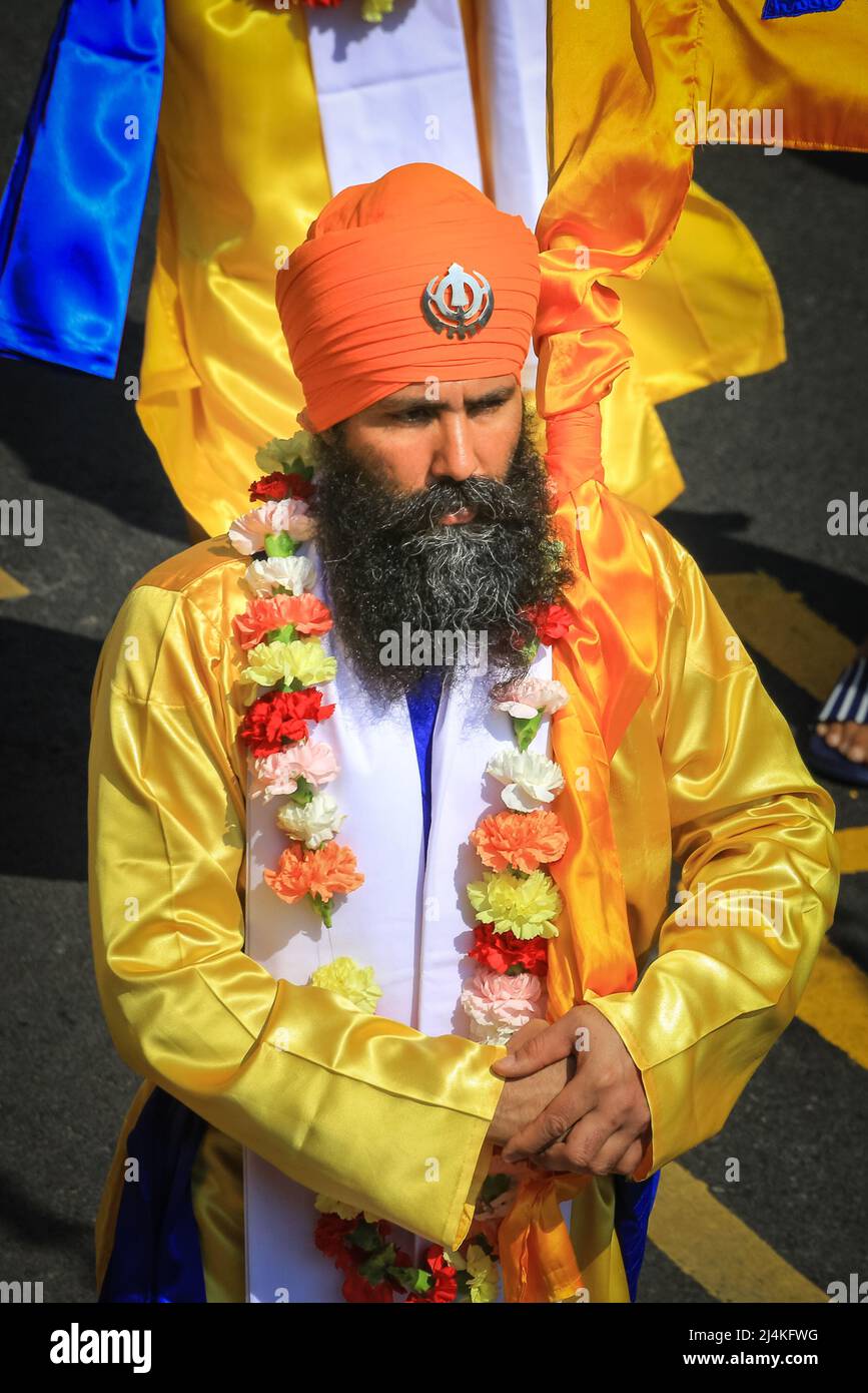 Gravesend, Kent, 16th April 2022. Panj Pyare, "the five beloved ones ...