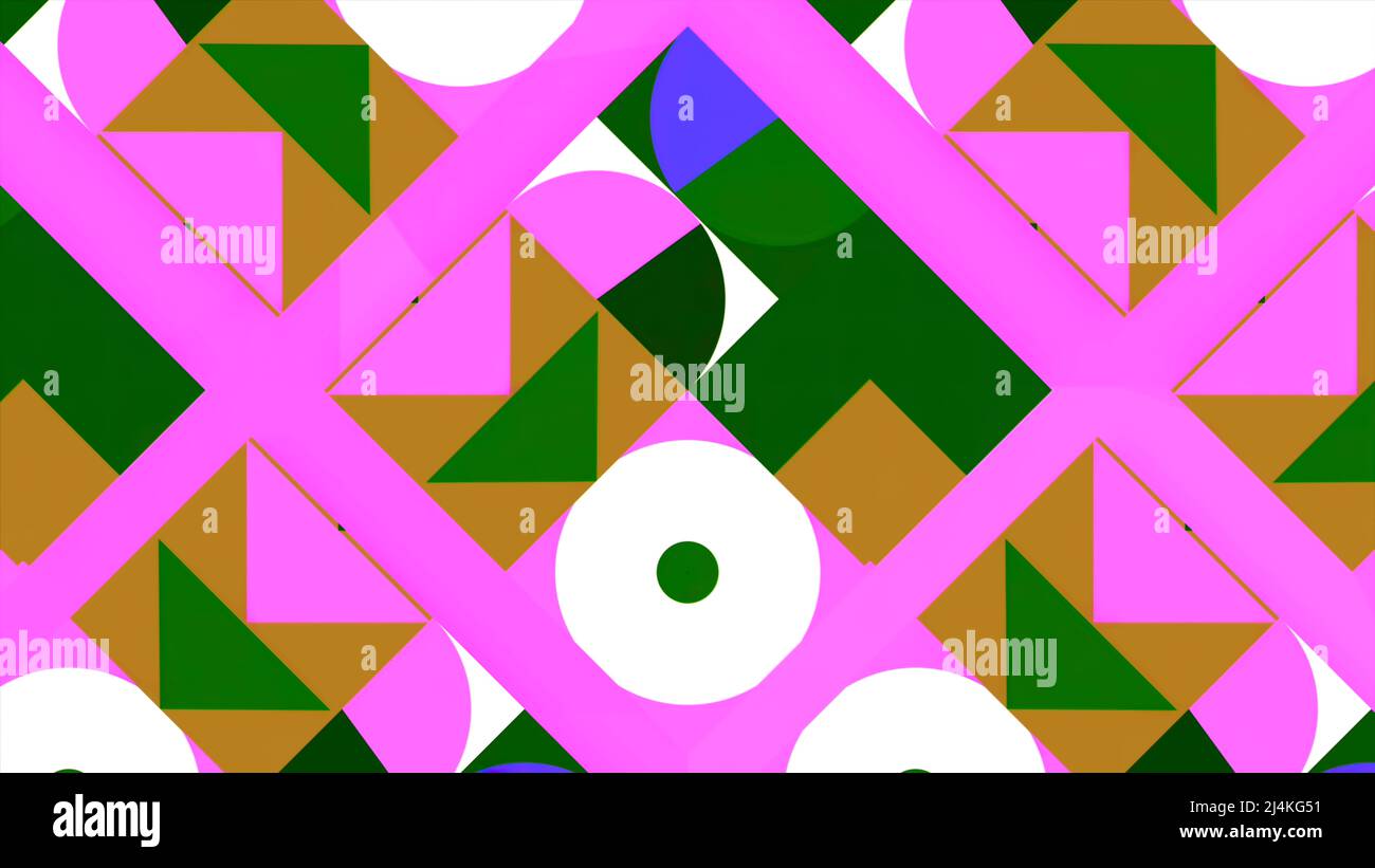 Flashing animation. Motion. Geometric shapes that change color and size ...