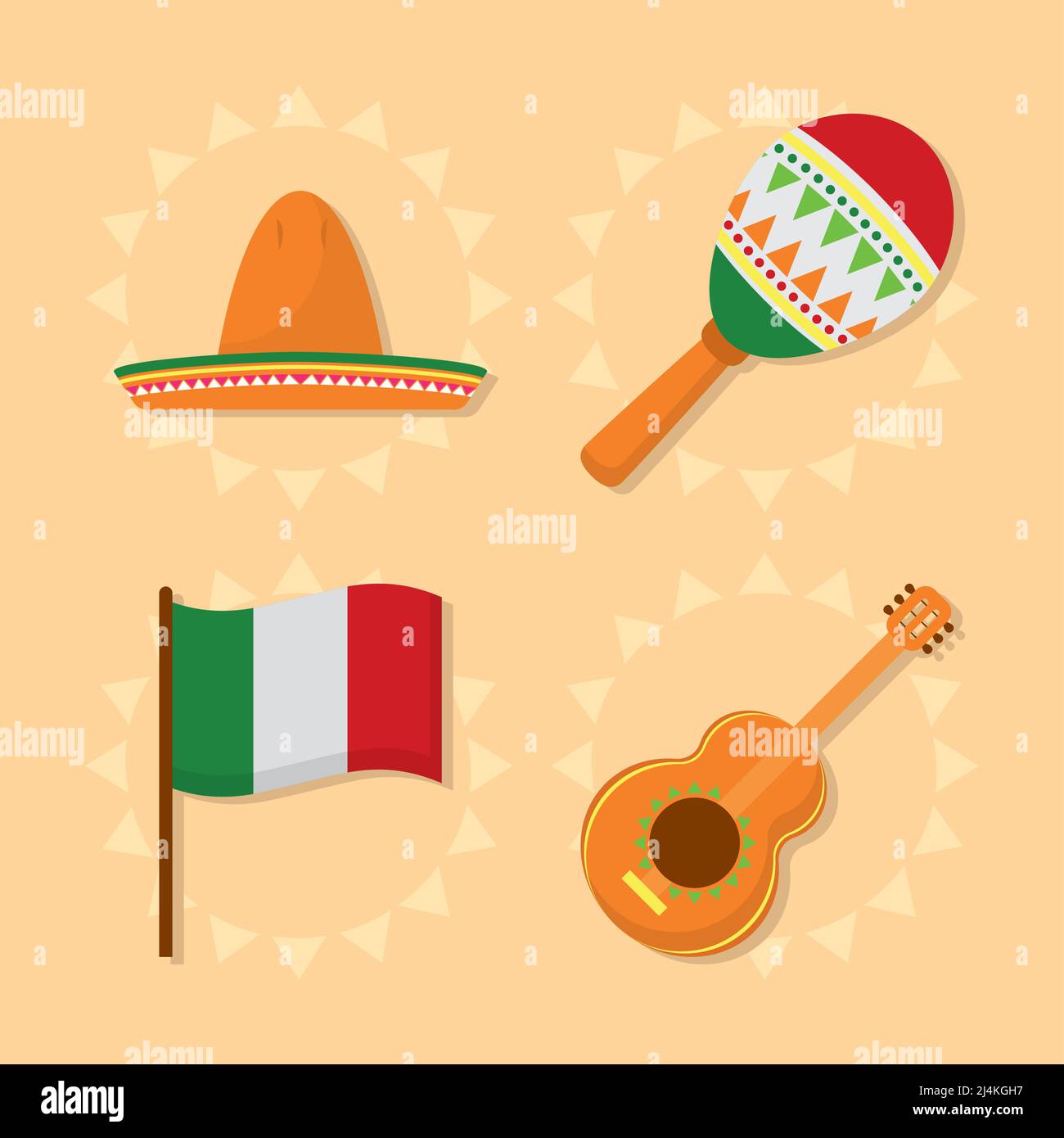 mexican icons set Stock Vector Image & Art - Alamy