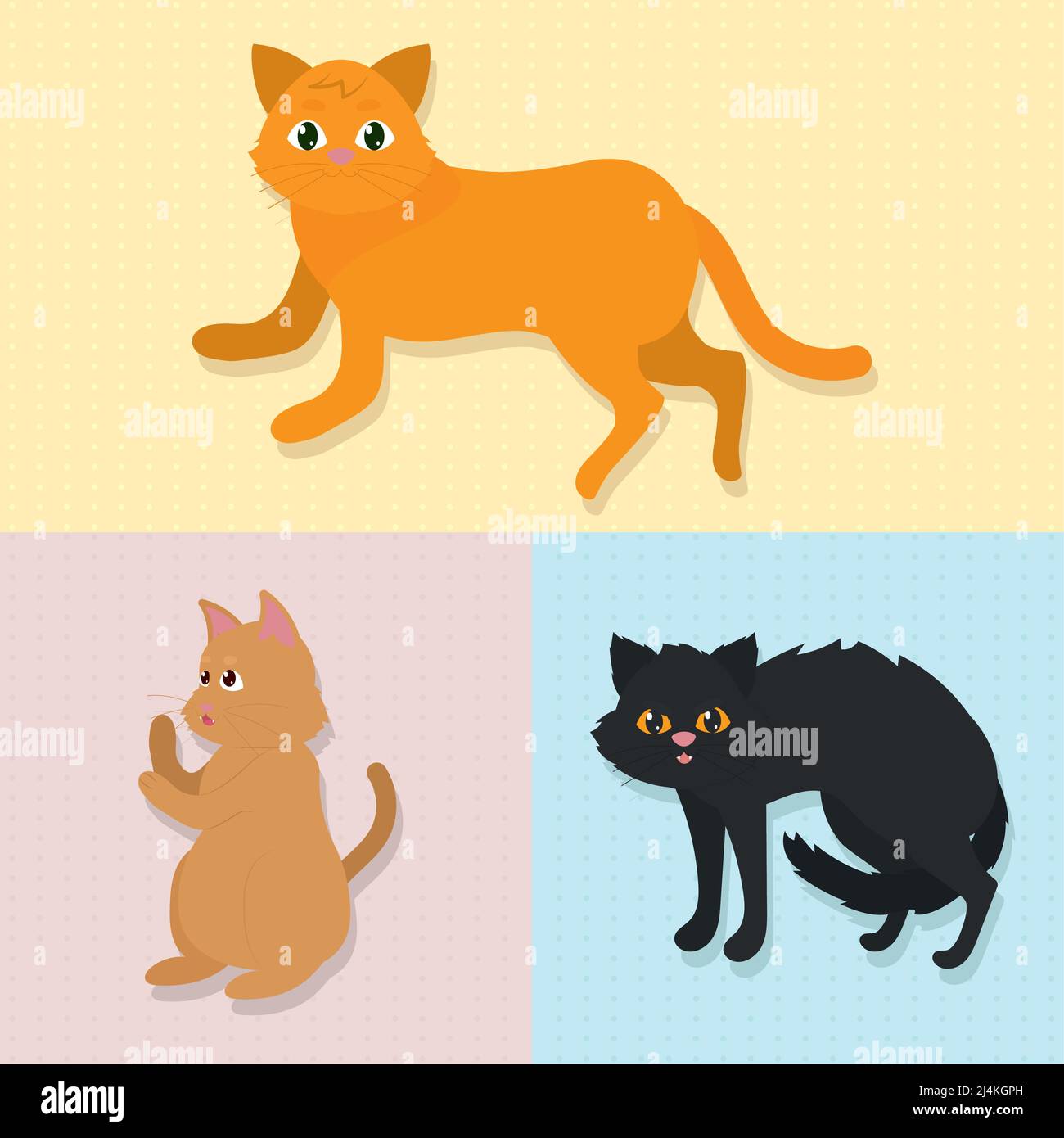 cute cats icons set Stock Vector Image & Art - Alamy