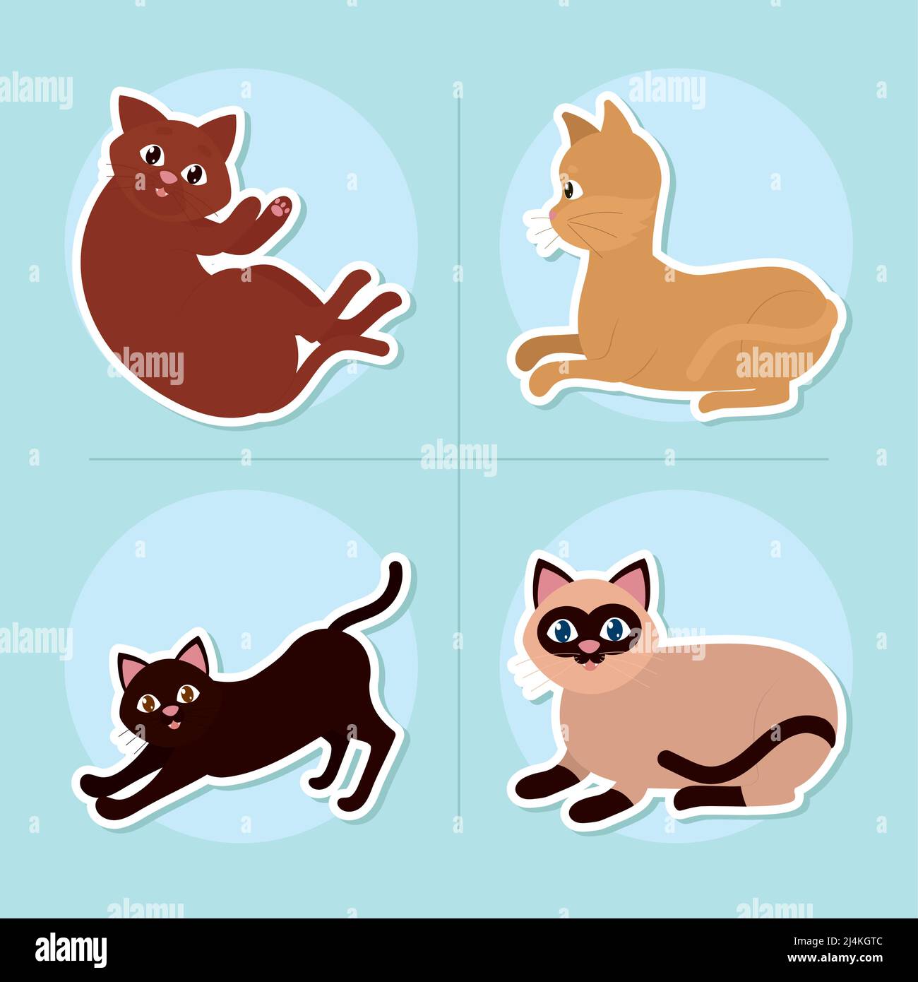 cats icon set Stock Vector Image & Art - Alamy