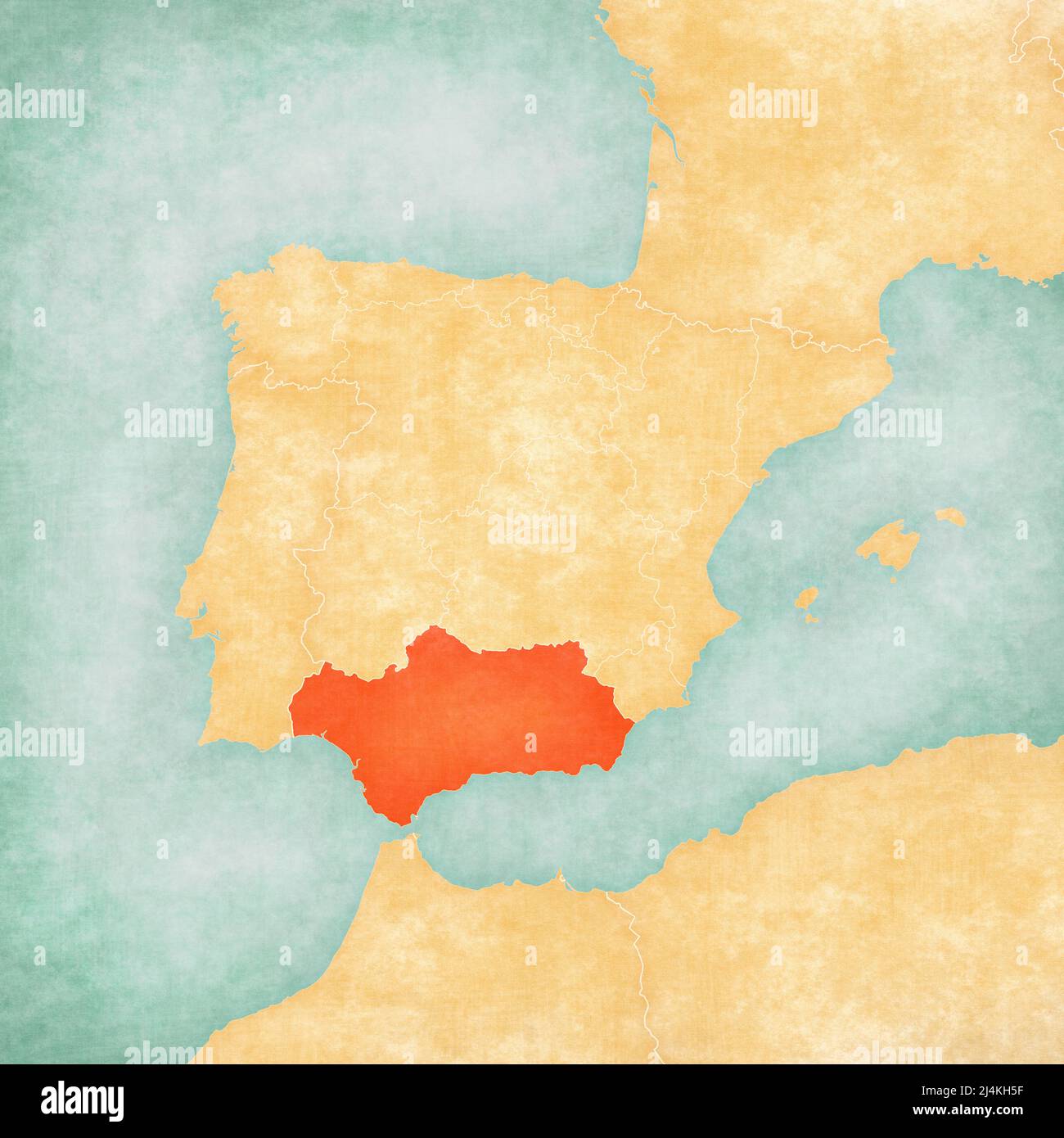 Andalusia map hi-res stock photography and images - Alamy