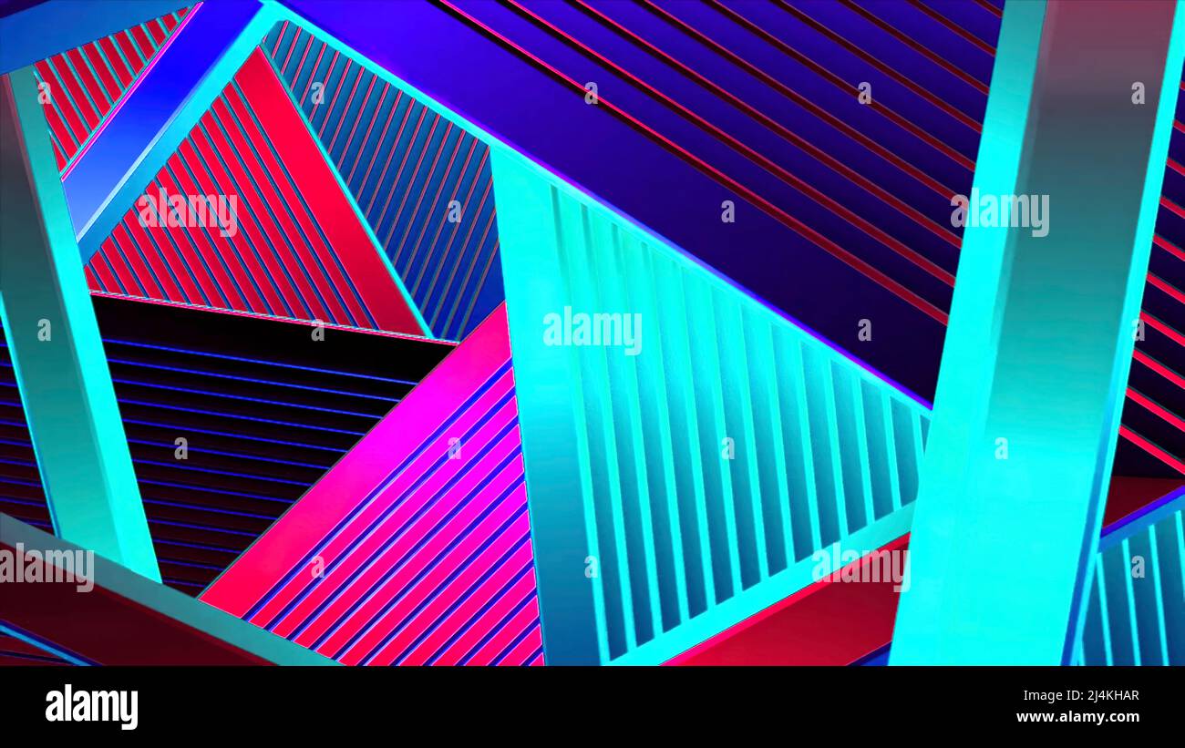 Geometric triangular 3d background with changing colors. Motion ...