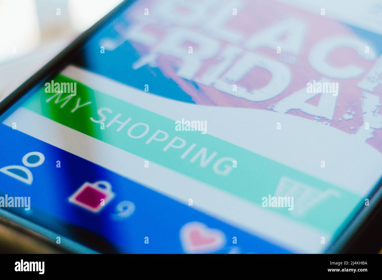 In this photo illustration, an online shopping and offers app is ...