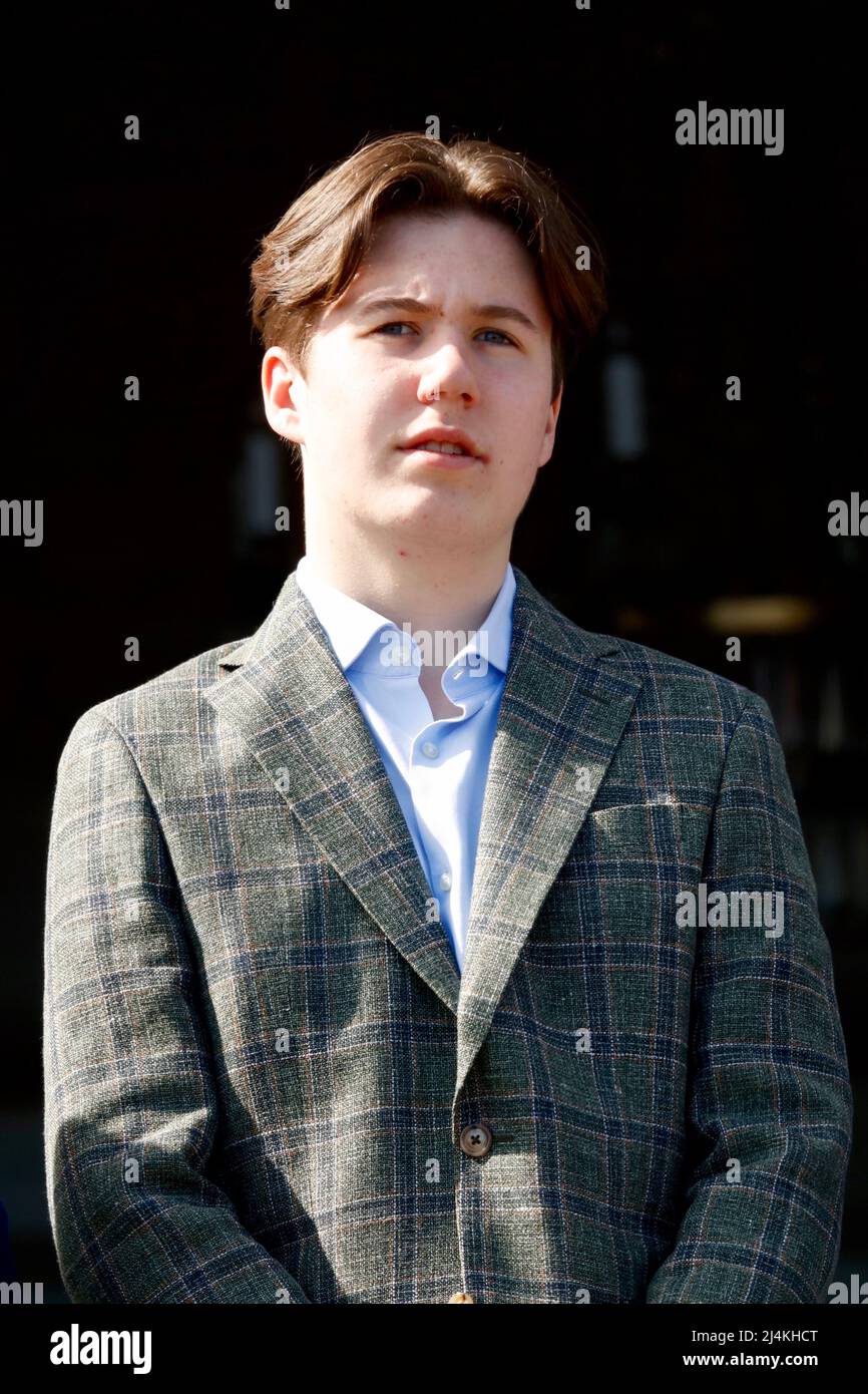 16-04-2022 Denmark Prince Christian attend the Queen’s 82nd birthday in ...