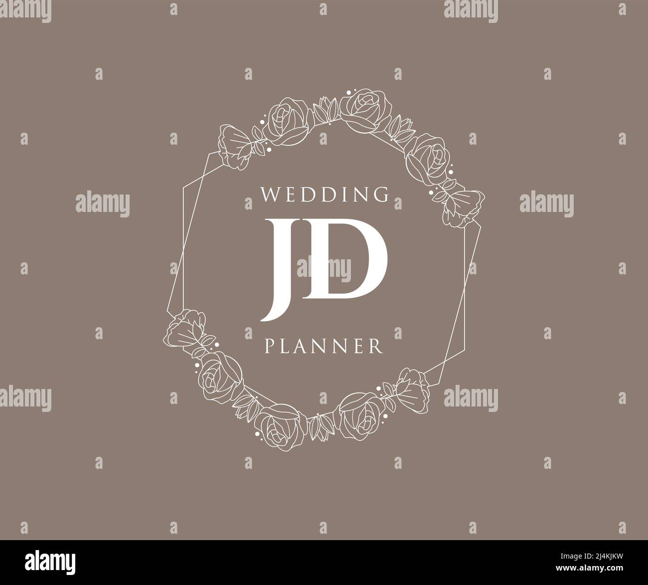 JD Initials letter Wedding monogram logos collection, hand drawn modern ...