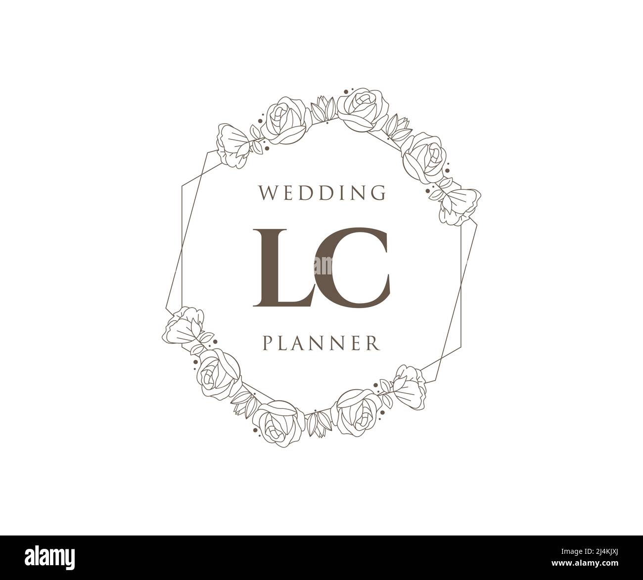 LC Initials letter Wedding monogram logos collection, hand drawn modern ...