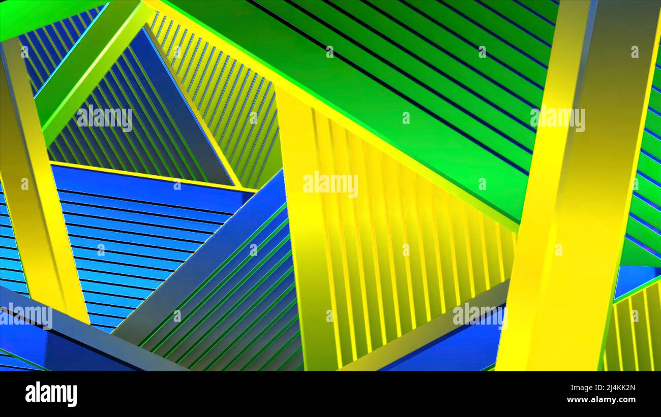 Geometric triangular 3d background with changing colors. Motion ...