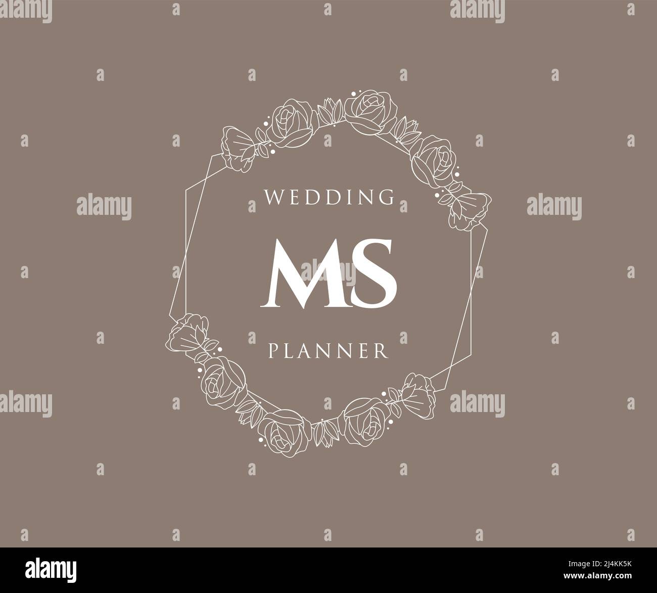 MS Initials letter Wedding monogram logos collection, hand drawn modern ...