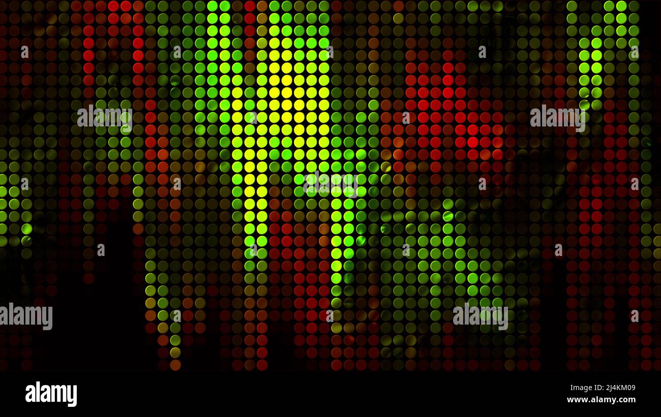 Abstract background with wall from lamps of bright gradient light ...