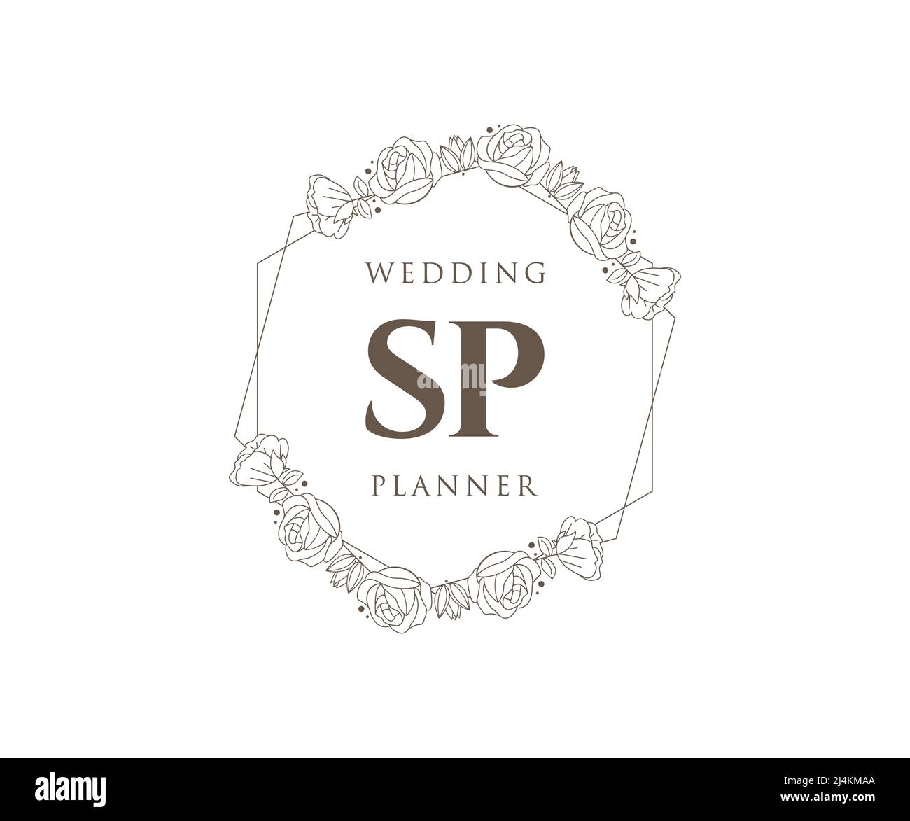 SP Initials letter Wedding monogram logos collection, hand drawn modern ...