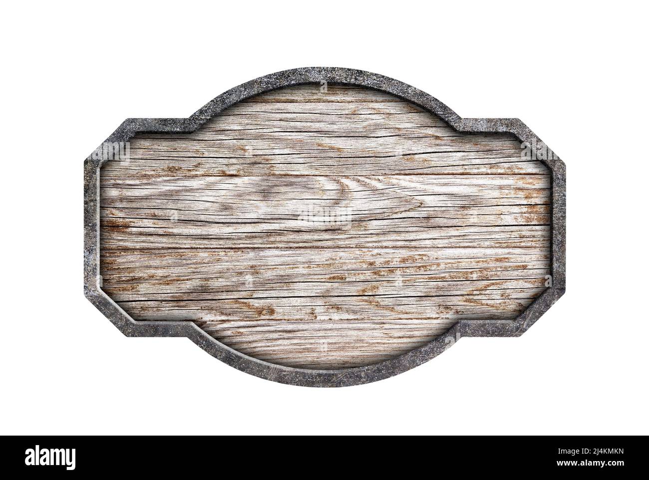 Old wood sign isolated on white background with clipping path Stock ...