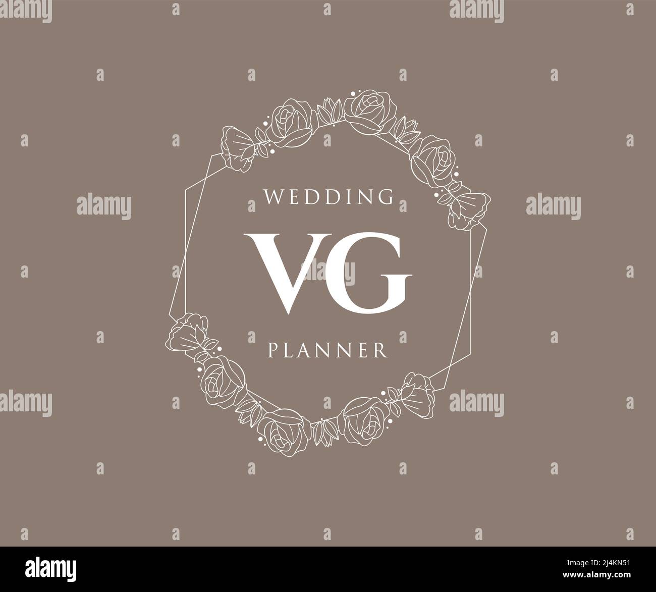VG Initials letter Wedding monogram logos collection, hand drawn modern ...