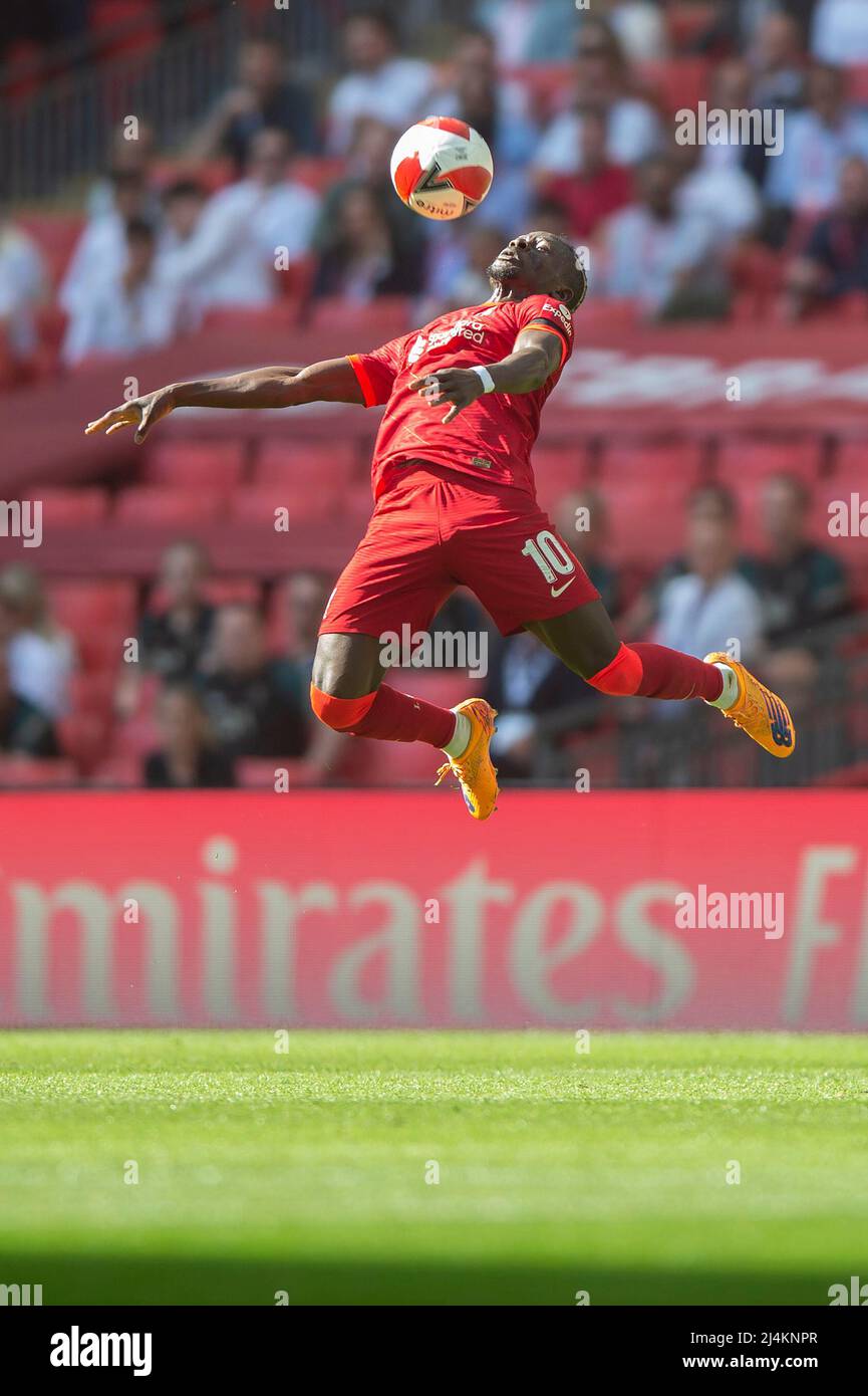 London, UK. 16th Apr, 2022. Sadio Mané of Liverpool during the Emirates ...