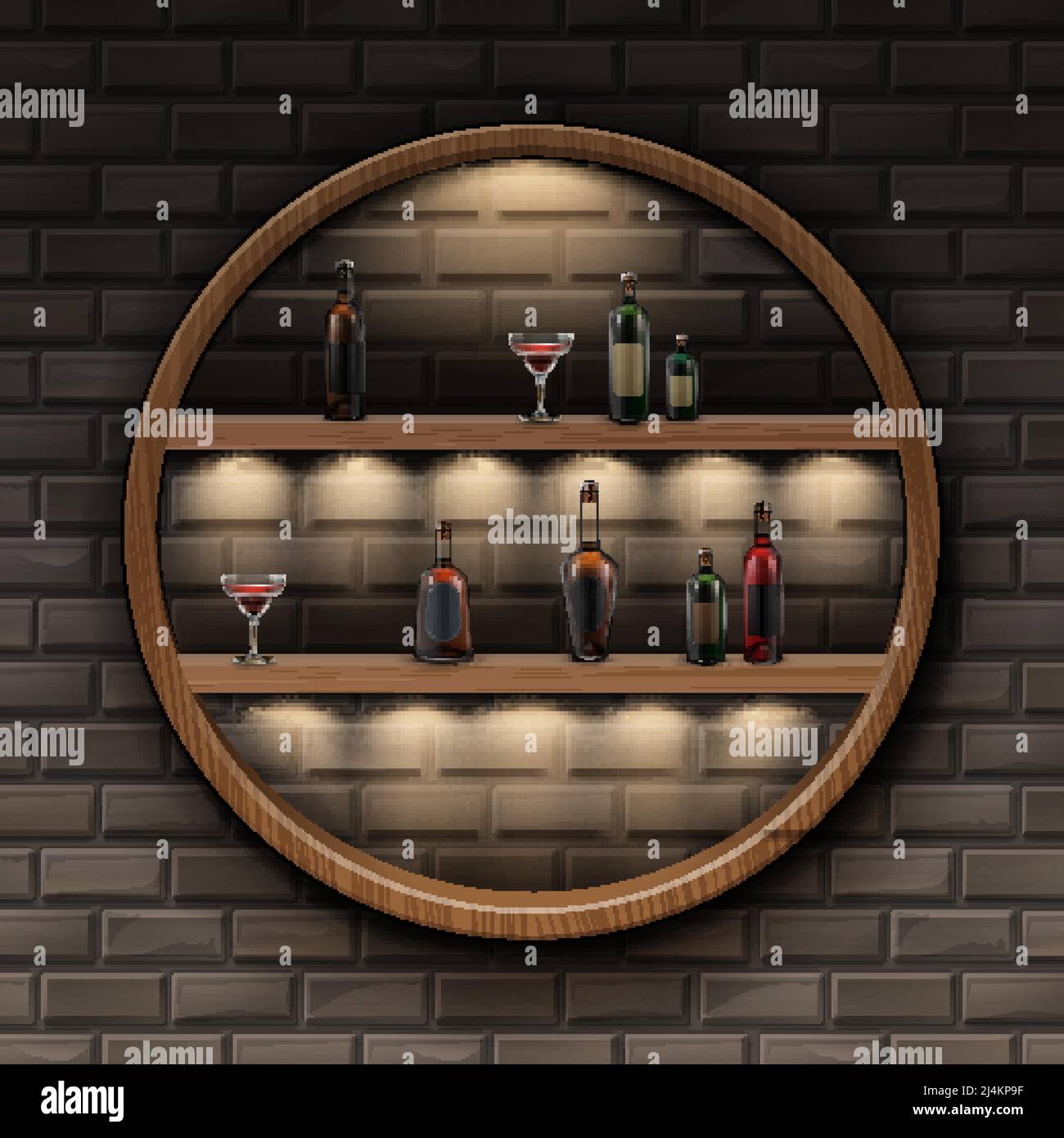 Whiskey bottle wall glass Stock Vector Images - Alamy