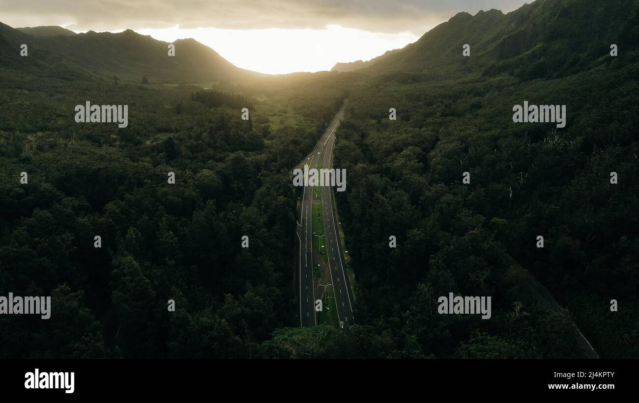 Hawaii pali highway oahu hi-res stock photography and images - Alamy